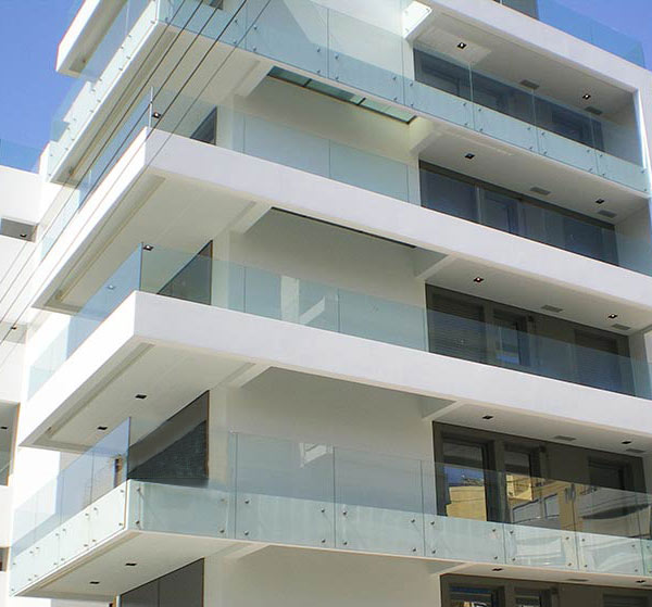 Frameless Glass Railings in Block of Flats - Glasscon