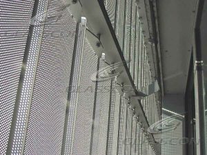 Building Facade with Motorized Aluminum Louvers & HPL Cladding - Glasscon